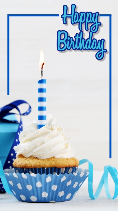 Blue Birthday Instagram Story Template | PosterMyWall