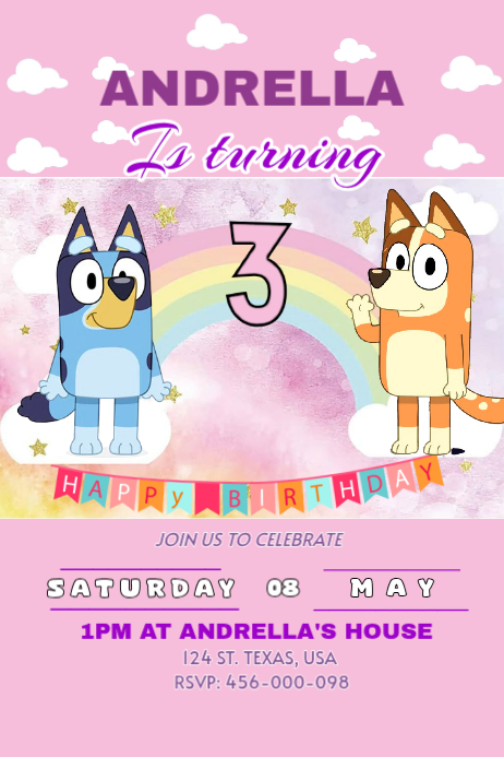 Blue Birthday Template | PosterMyWall