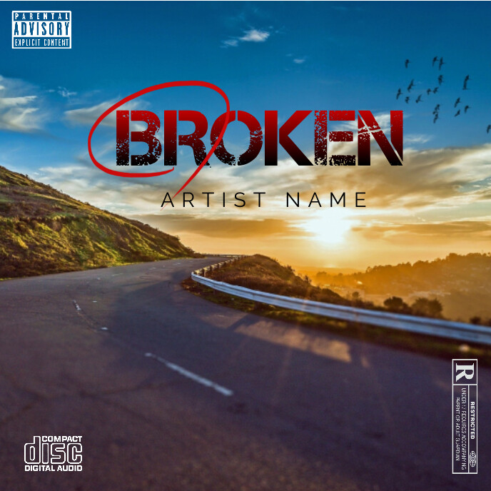 Plantilla de Blue Broken Album Cover | PosterMyWall
