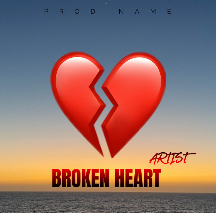 Plantilla de Blue Broken Heart Album Cover | PosterMyWall