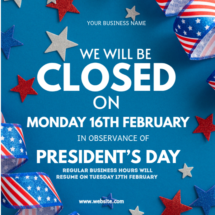 Copy of Blue Business Closure Announcement Instagram Post | PosterMyWall