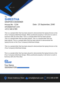 Blue Business Letterhead Template | PosterMyWall