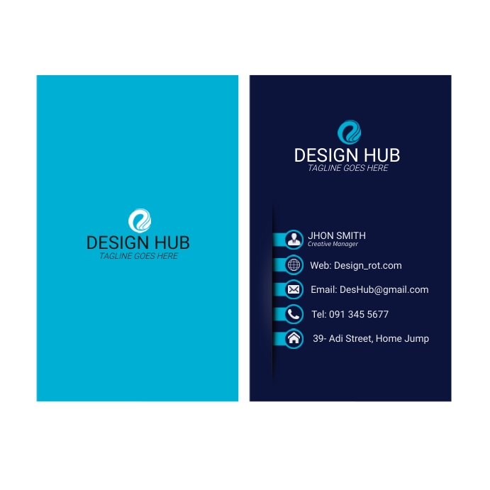 Blue Calling Card Template | PosterMyWall