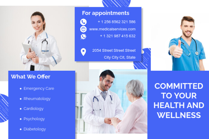 Plantilla de Blue Care Services Poster | PosterMyWall