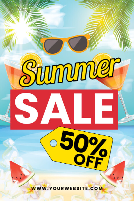 Plantilla de Blue Ceria Summer Sale Poster | PosterMyWall