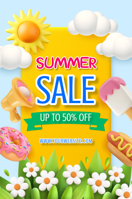 Copy of Blue Ceria Summer Sale Poster | PosterMyWall