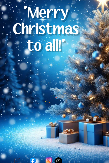 Blue Christmas Flyer Design Poster Template | PosterMyWall