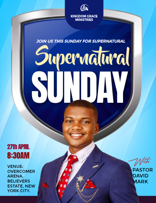 Blue Church Event Flyer Template | PosterMyWall