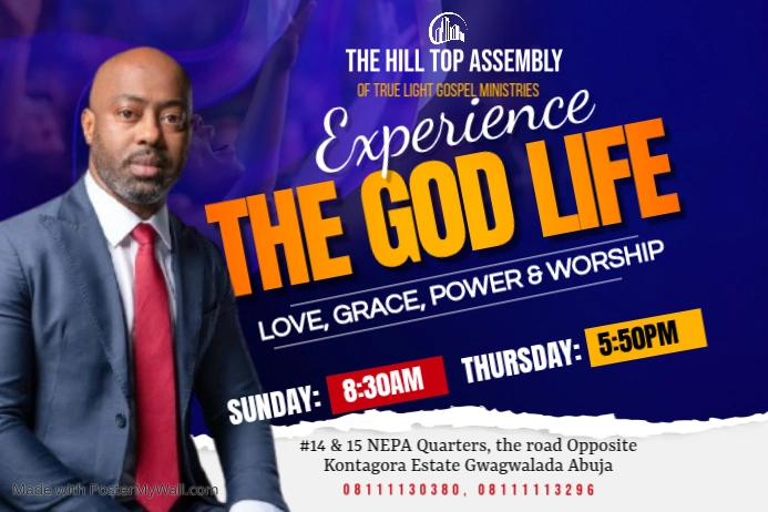 Blue Church Event Poster Template | PosterMyWall