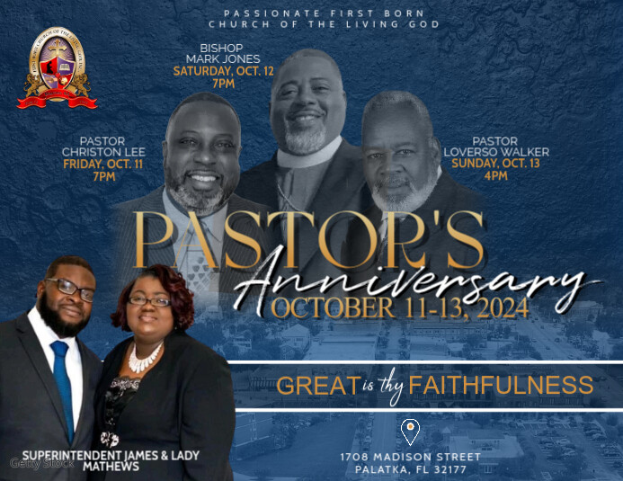 Copy of Blue Church Flyer (us Letter) | PosterMyWall