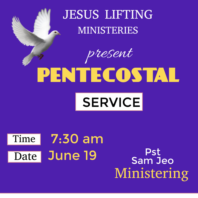 Blue Church Flyer Square (1:1) Template | PosterMyWall