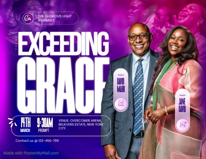 Modèle Blue Church Flyer Template Design Flyer (us Letter) | PosterMyWall