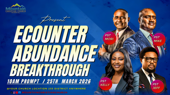 Blue Church Flyer Template Twitch Overlay | PosterMyWall