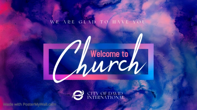 Plantilla de Blue Church Welcome Digital Display | PosterMyWall
