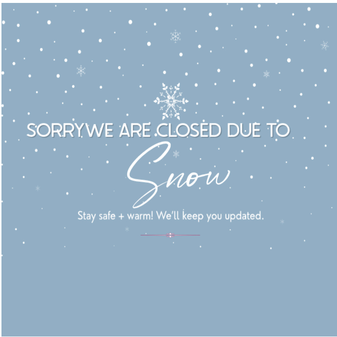 Blue Closure Announcement Instagram Post Template | PosterMyWall