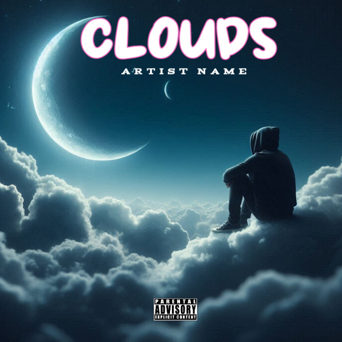 Blue Clouds Mixtape Album Cover Album Cover Template | PosterMyWall