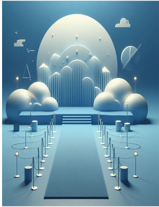 Blue Cloudy Blue Carpet Flyer (us Letter) Template | PosterMyWall