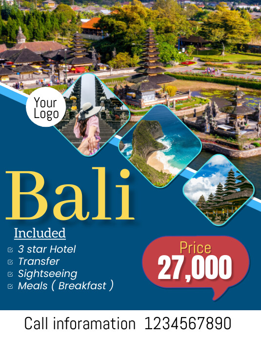 Copy of Blue Collage Bali Flyer (us Letter) | PosterMyWall