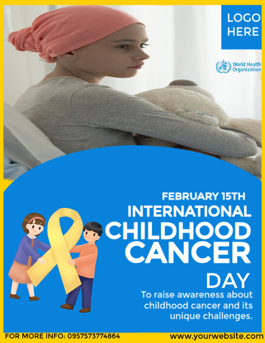 Copy of Blue Collage Childhood Cancer Day Flyer (us Letter) | PosterMyWall