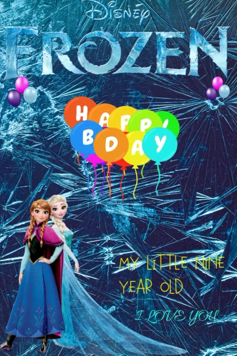 Blue Collage Frozen Poster Template | PosterMyWall