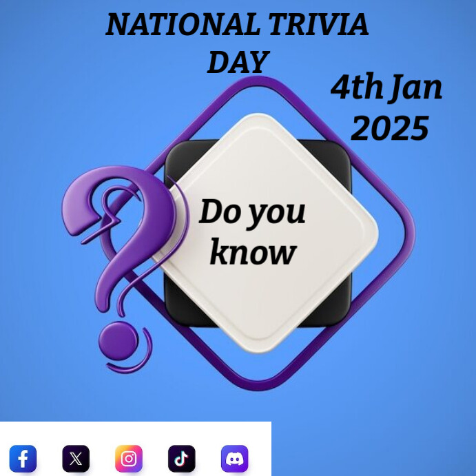 Plantilla de Blue Collage National Trivia Day Instagram Post | PosterMyWall