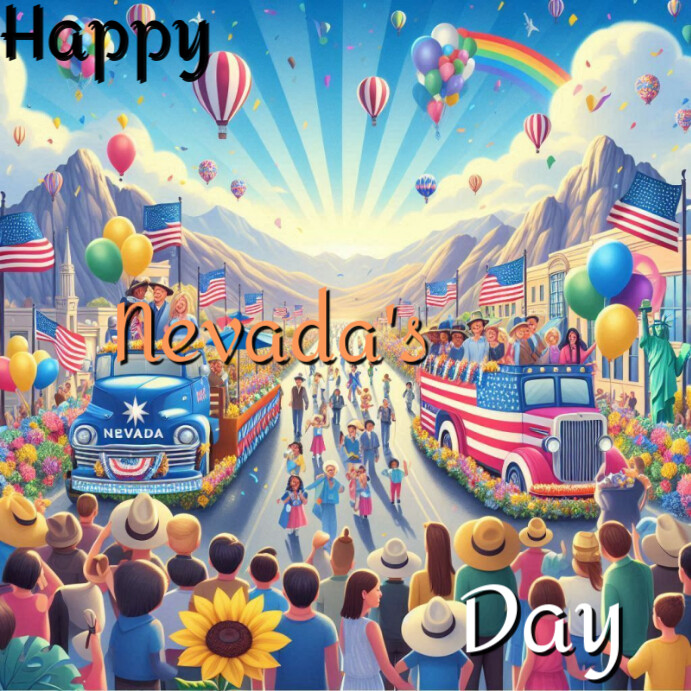 Plantilla de Blue Collage Nevada Day Instagram Post | PosterMyWall
