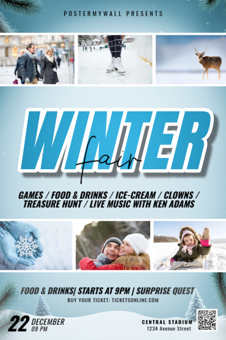 Copy of Blue Collage Winter Fair Poster | PosterMyWall