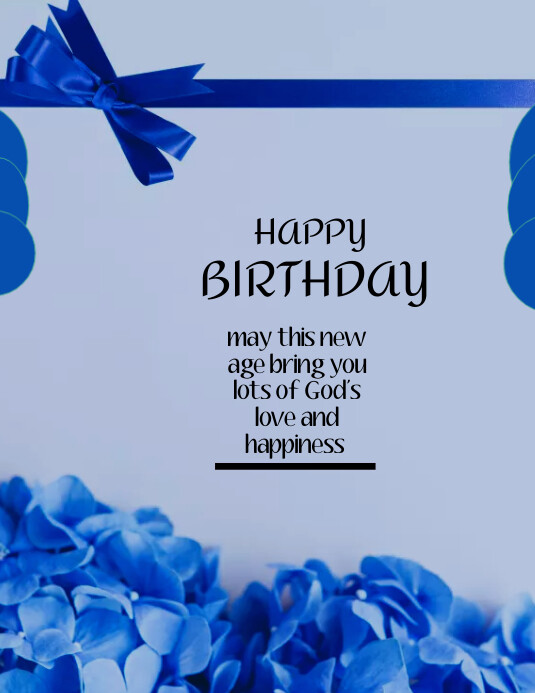 Blue color birthday template | PosterMyWall