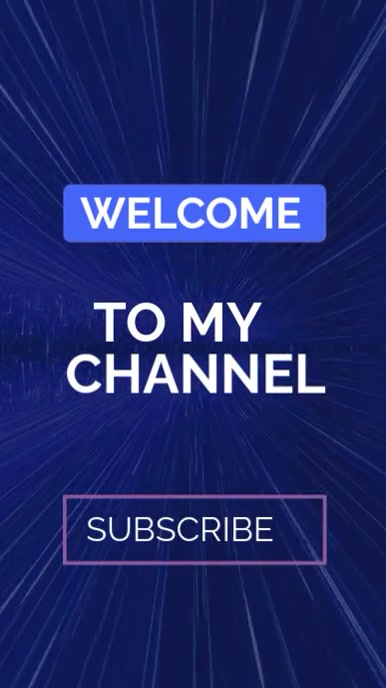 Blue color welcome to my channel Template | PosterMyWall