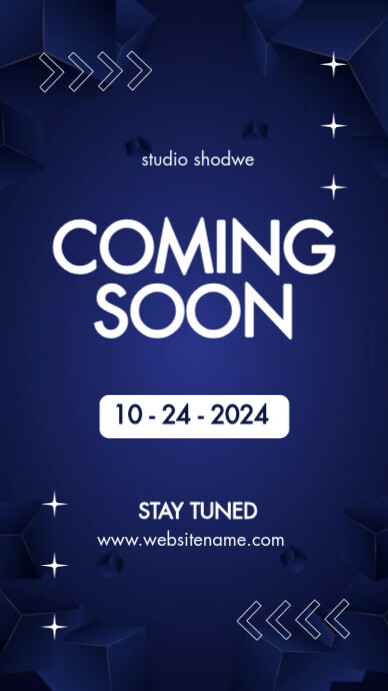 Blue Coming Soon Instagram Story Template | PosterMyWall