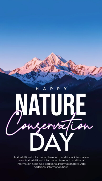 blue conservation digital display (9:16) Template | PosterMyWall