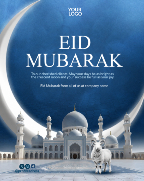 Plantilla de Eid Mubarak Instagram Portrait | PosterMyWall