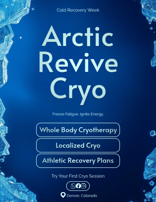 Blue Cryotherapy Flyer Templat | PosterMyWall