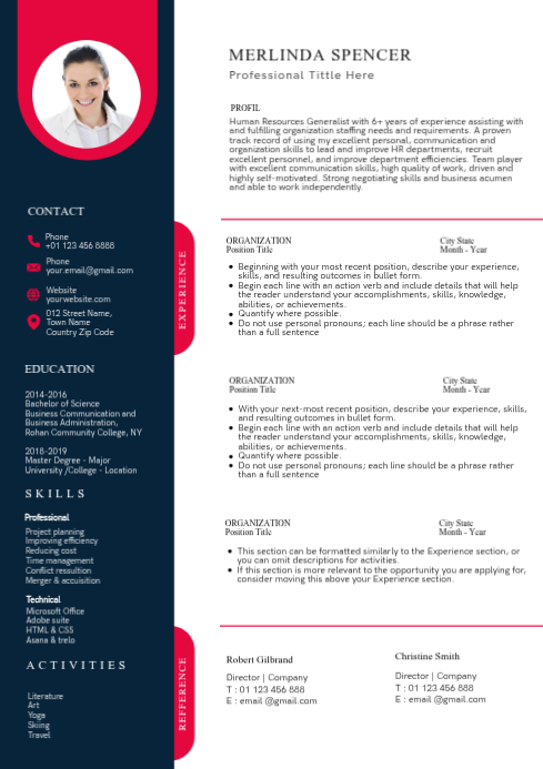 Blue Curriculum vitae resume Template | PosterMyWall