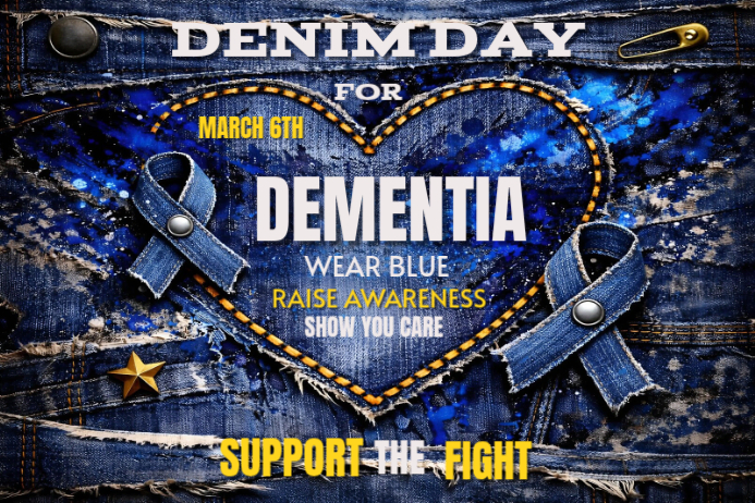 Plantilla de Blue Denim Day for Dementia Awareness Poster | PosterMyWall