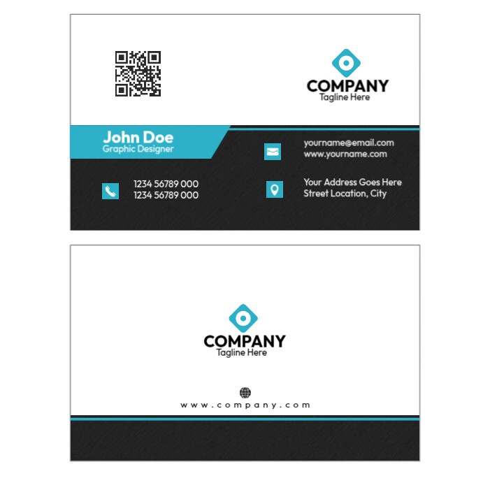 Blue Design Business Calling Card Template | PosterMyWall
