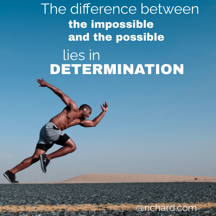 Blue Determination Instagram Post Template | PosterMyWall