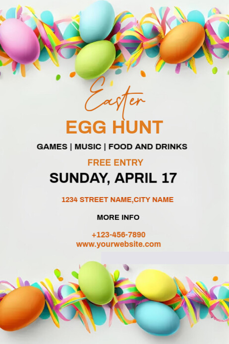 Modèle Blue Easter Dau Egg Hunt Instagram Post | PosterMyWall