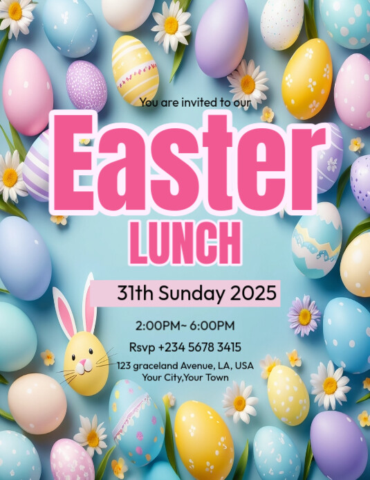 Copy of Blue Easter event flyer | PosterMyWall