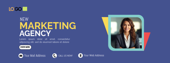 Blue Facebook Cover New Marketing Agency Facebook Cover Photo Template ...