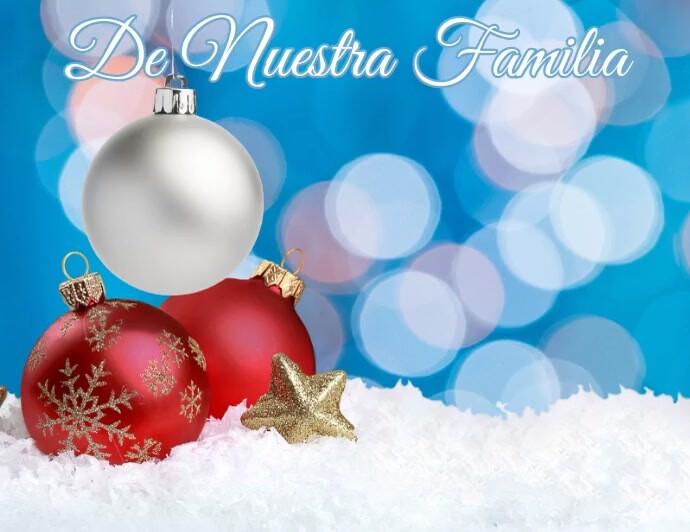 Plantilla de Blue Feliz Navidad Video Tarjeta Flyer (us Letter ...