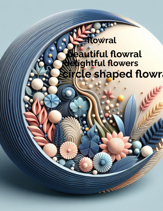 Blue Floral Beautiful Flower Flyer (us Letter Template | PosterMyWall