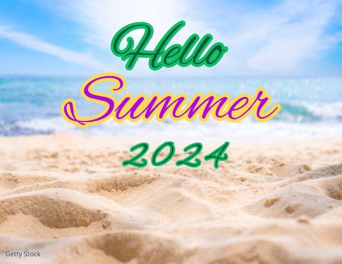 Blue Floral Hello Summer 2024 Flyer (us Lette Template | PosterMyWall