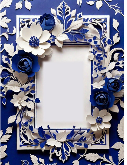 Blue floral Invitation Template | PosterMyWall