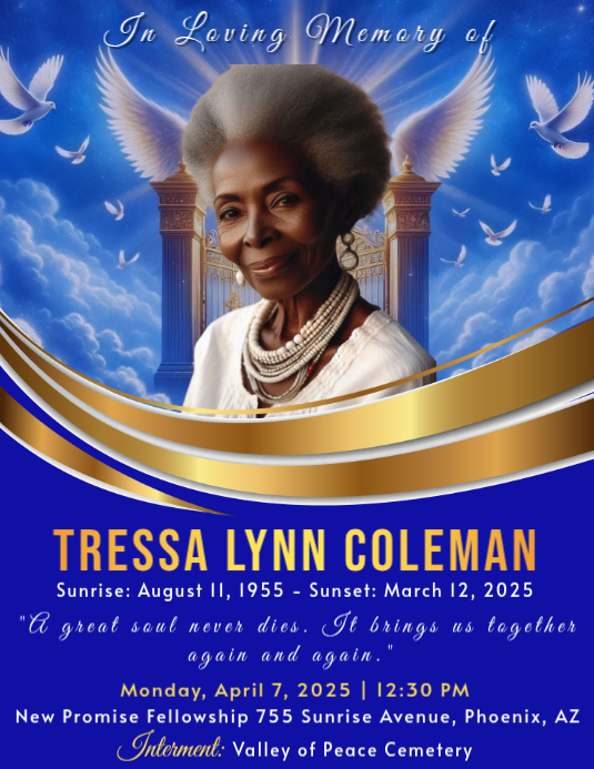 Blue Memorial Service Flyers Template | PosterMyWall