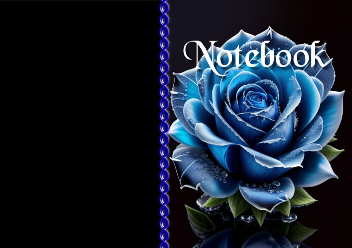 Modèle blue floral notebook cover design | PosterMyWall