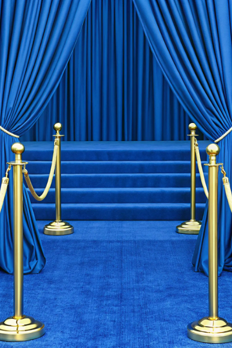 Blue Floral Royal Blue Grand Entrance Poster Template | PosterMyWall