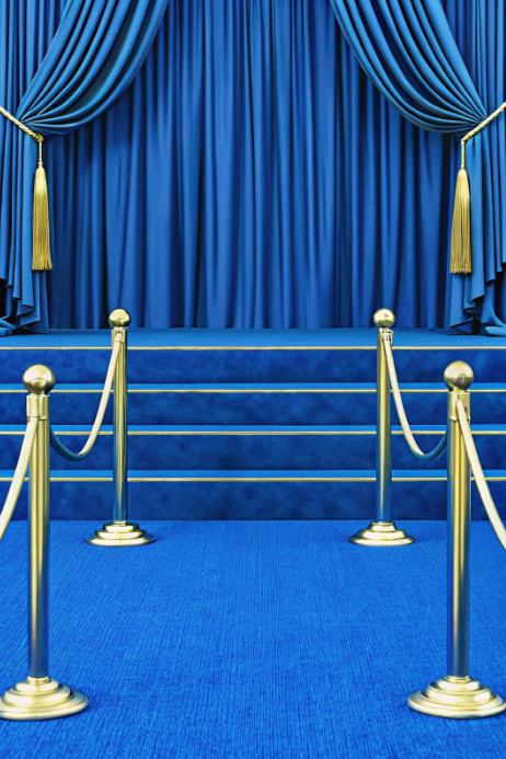 Blue Floral Royal Blue Grand Entrance Poster Template | PosterMyWall