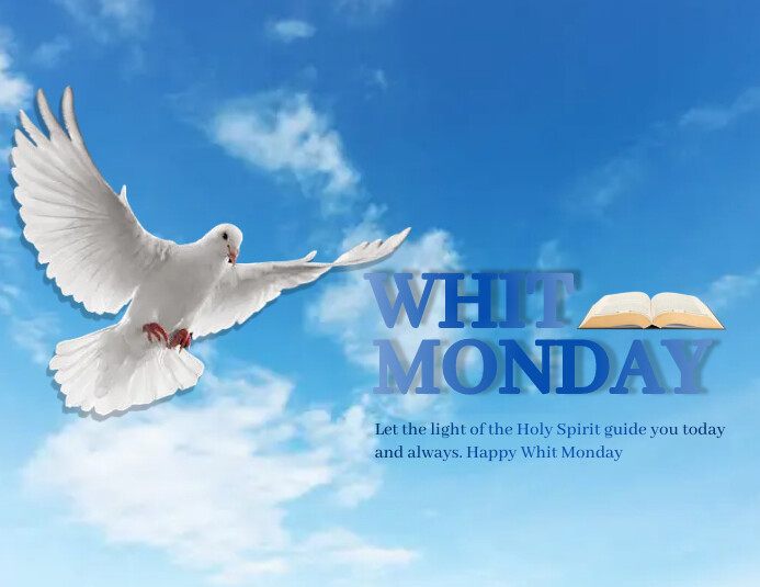 Blue Floral Whit Monday Flyer (us Letter) Template | PosterMyWall