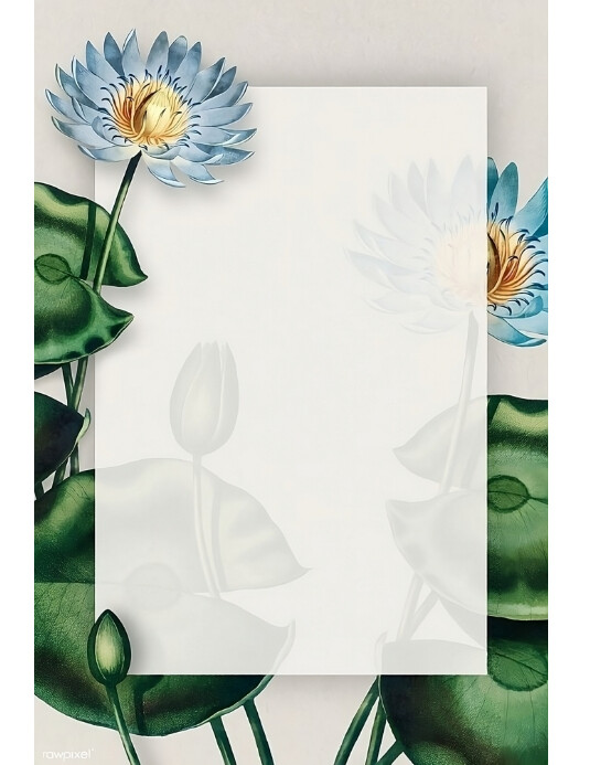 Plantilla de Blue flower invitation (1) | PosterMyWall